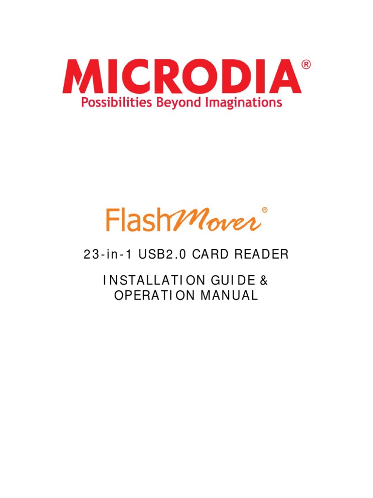 23-In-1 USB2.0 Card Reader Manual | PDF | Installation (Computer ...