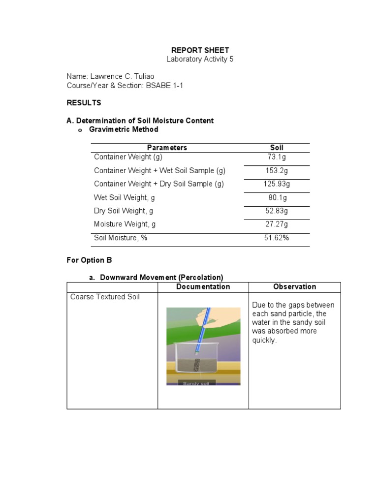 Soils Lab Report 5 | PDF | Soil | Earth Sciences