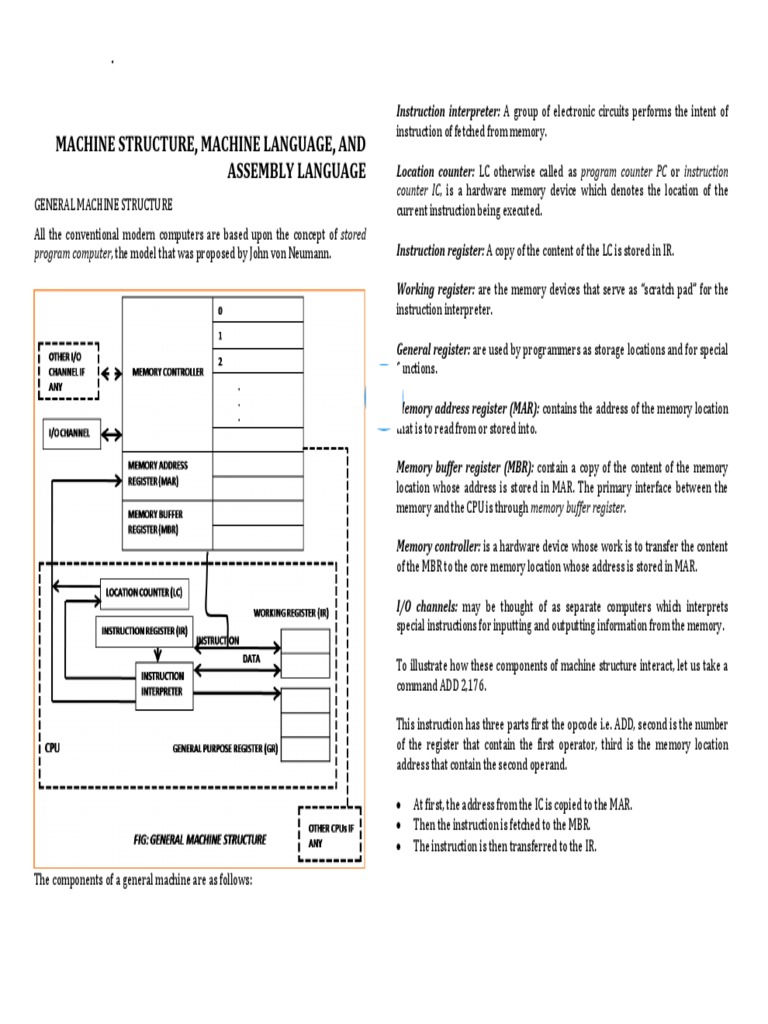 02.Machine Structure_machine Language_assembly Language (1) (1) | PDF | Assembly Language | Bit