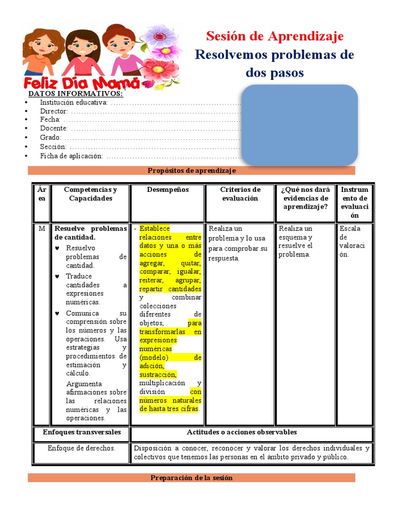 Problemas de Dos Pasos en Matemáticas | PDF | Evaluación | Matemáticas