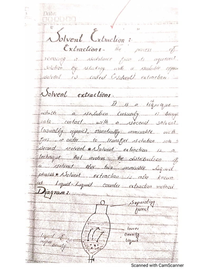 Analytical.solvent Extraction Notes | PDF