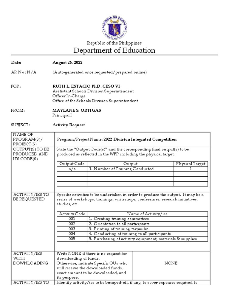 Activity Request | PDF | Business | Economies