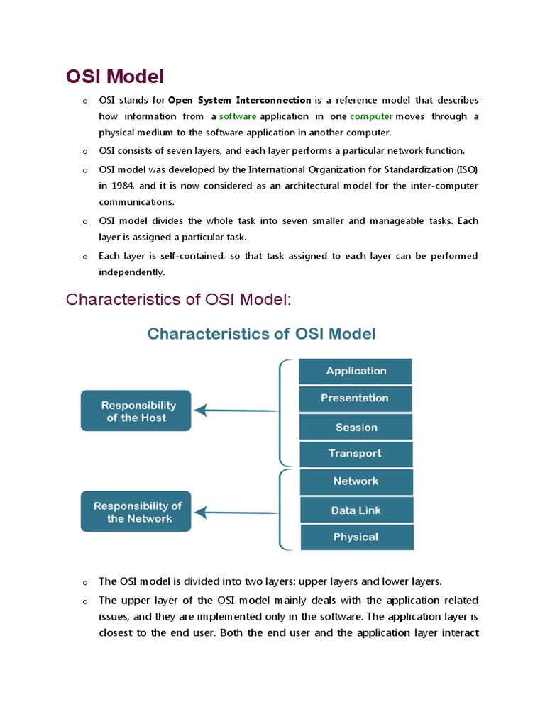 OSI Model & TCP IP Model | PDF | Osi Model | Internet Protocols