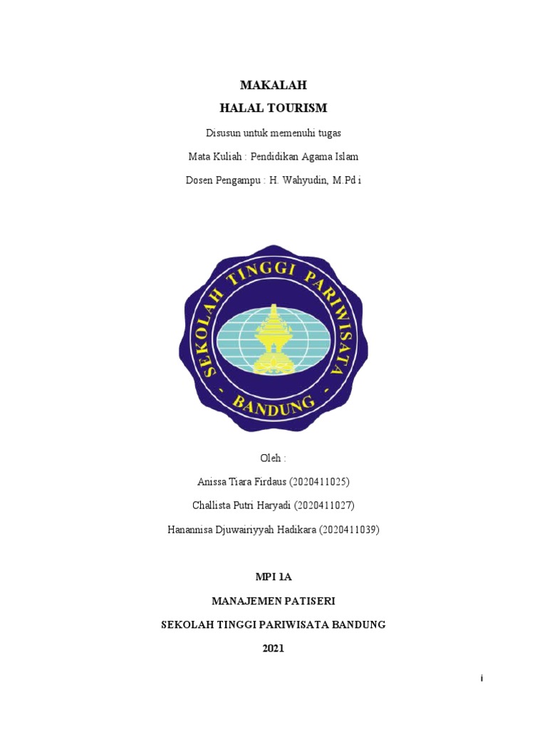 Makalah Halal Tourism | PDF