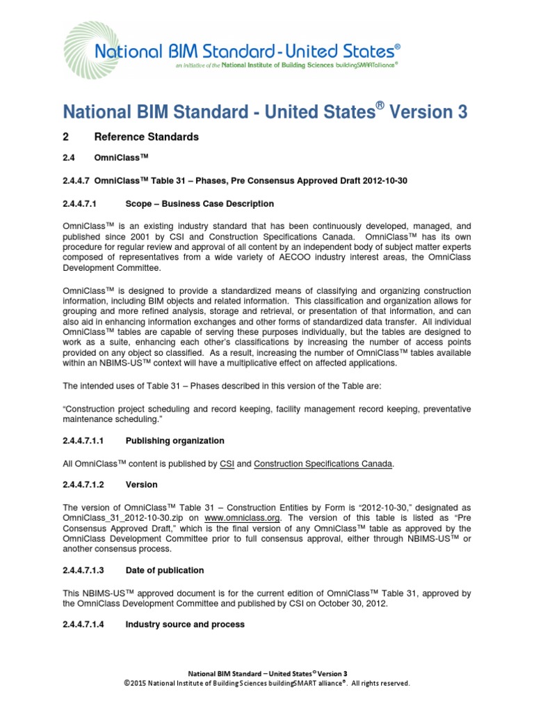 NBIMS-US V3 2.4.4.7 OmniClass Table 31 Phases | PDF | Building ...
