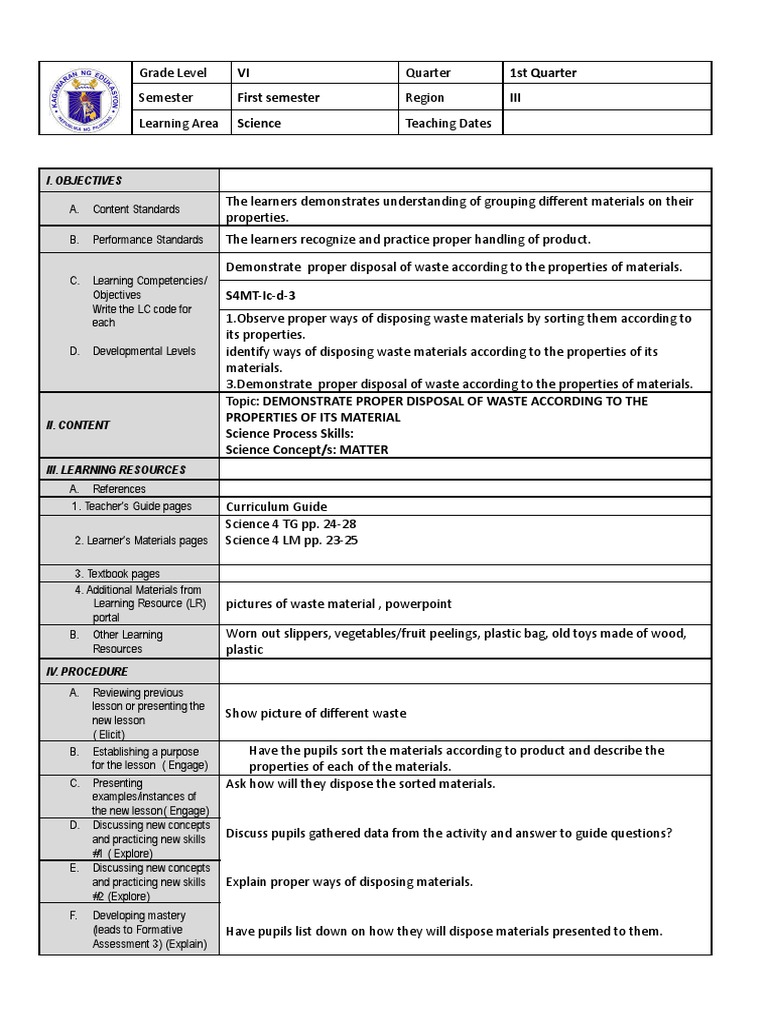 ricamay-duave-DLP-template-DepEd | PDF | Learning | Cognition