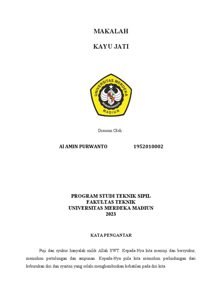 Makalah Kayu Jati | PDF