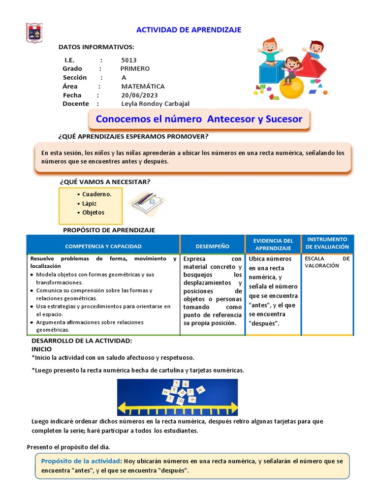 D2 A2 Sesion Mat. Conocemos El Número Antecesor y Sucesor | Descargar ... D2 A2 Sesion Mat. Conocemos El Número Antecesor y Sucesor | Descargar ...