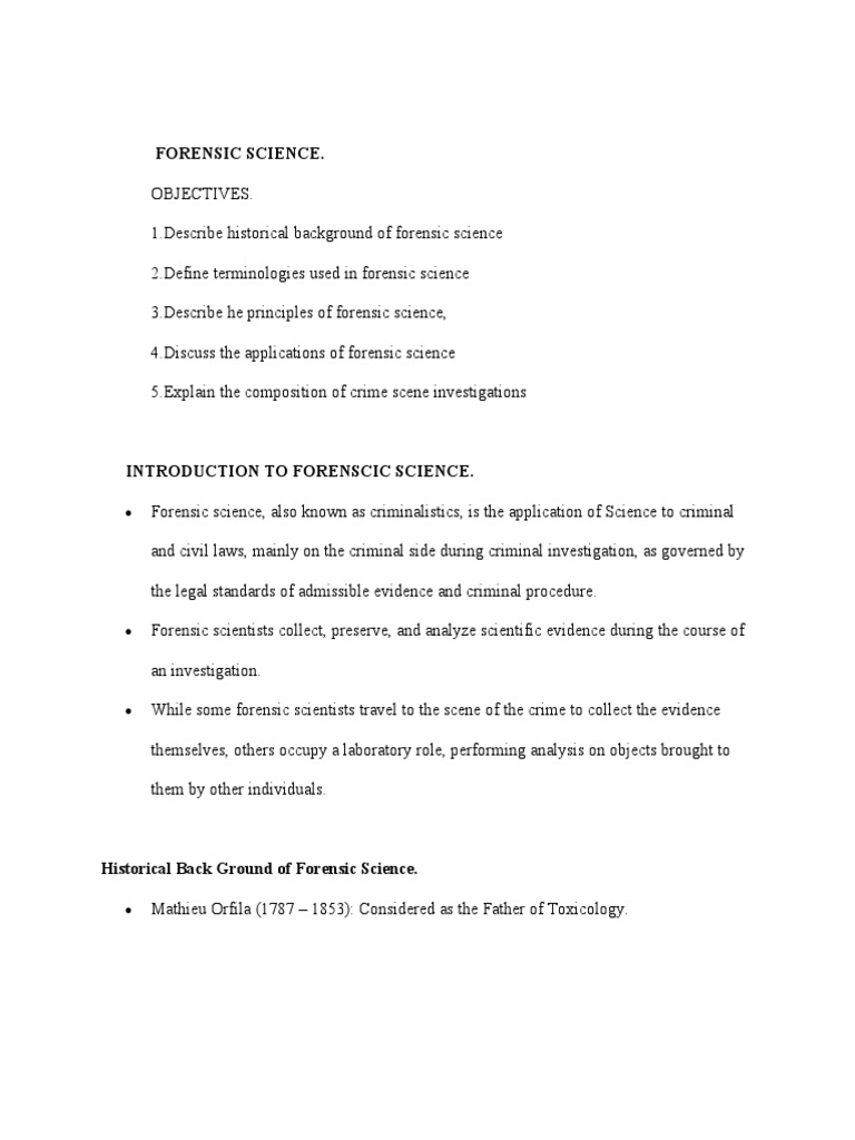 Forenscic Notes 1 | PDF | Forensic Science | Burial