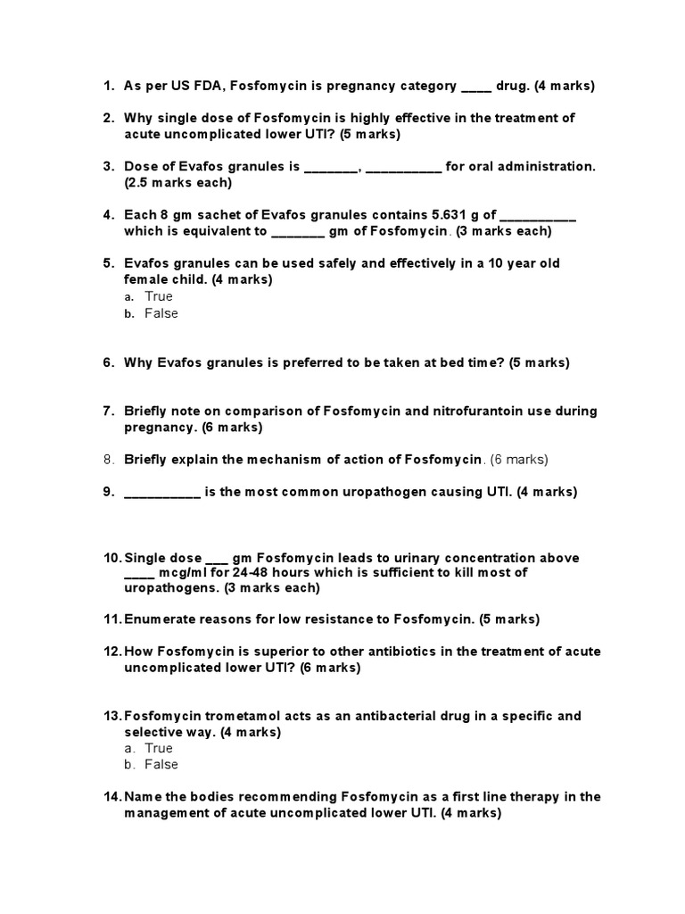 Questions Evafos Avneeshh0427 18052023125059290 | PDF | Urinary Tract ...