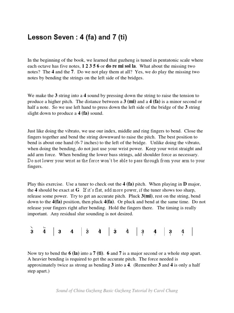 Lesson Seven | PDF | Musical Instruments | String Instruments