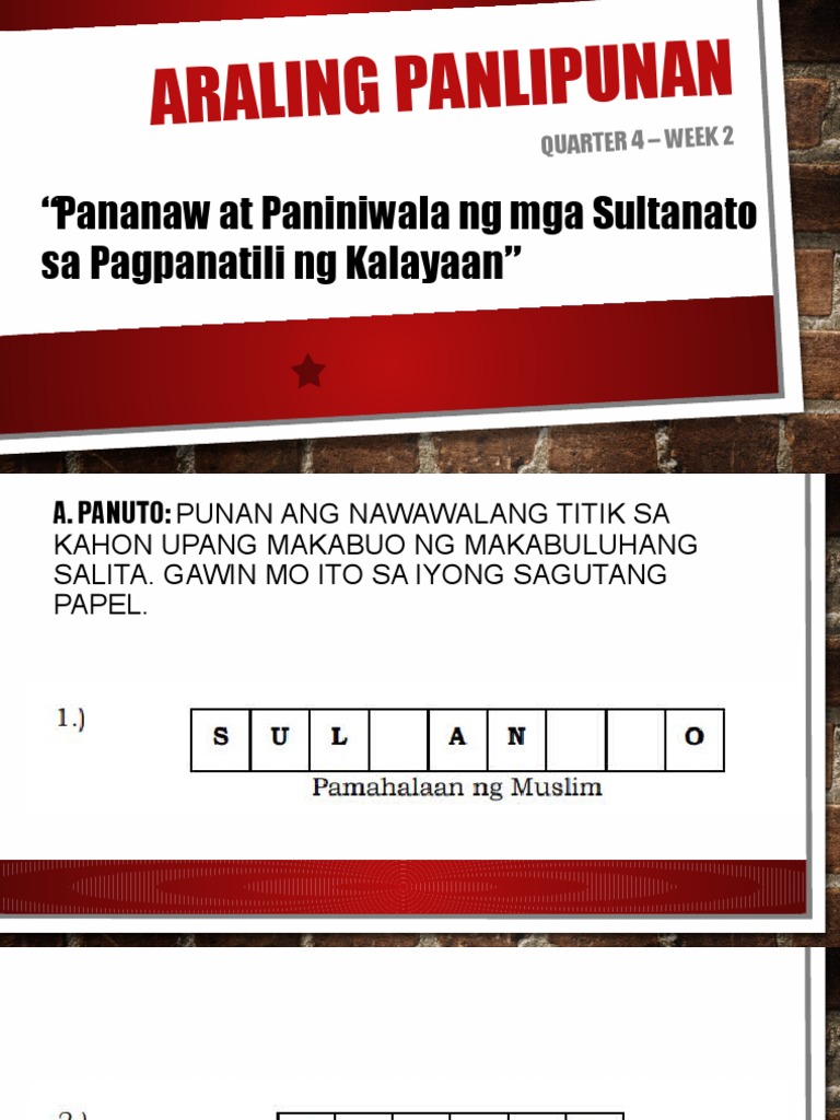 Pananaw at Paniniwala NG Mga Sultanato Sa Pagpanatili NG Kalayaan | PDF