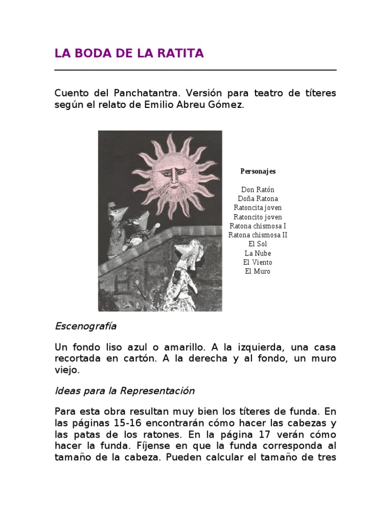La Boda de La Ratita (PDF - Io) | PDF | Materiales