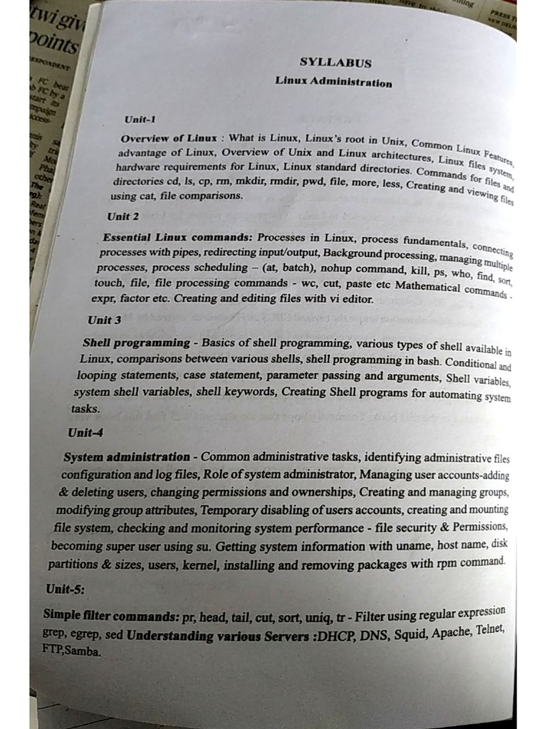 Linux Unit 1 & 2 | PDF