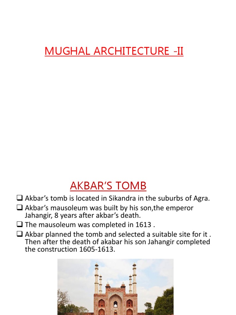 Mughal Architecture - II | PDF