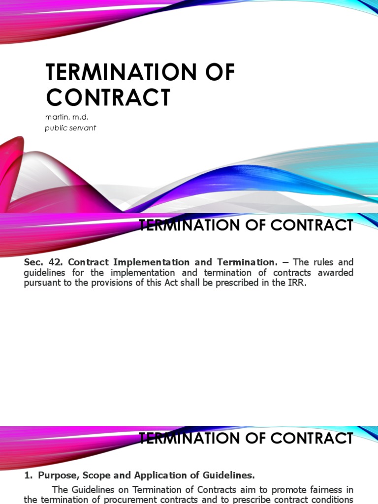 Termination | PDF | Breach Of Contract | Procurement