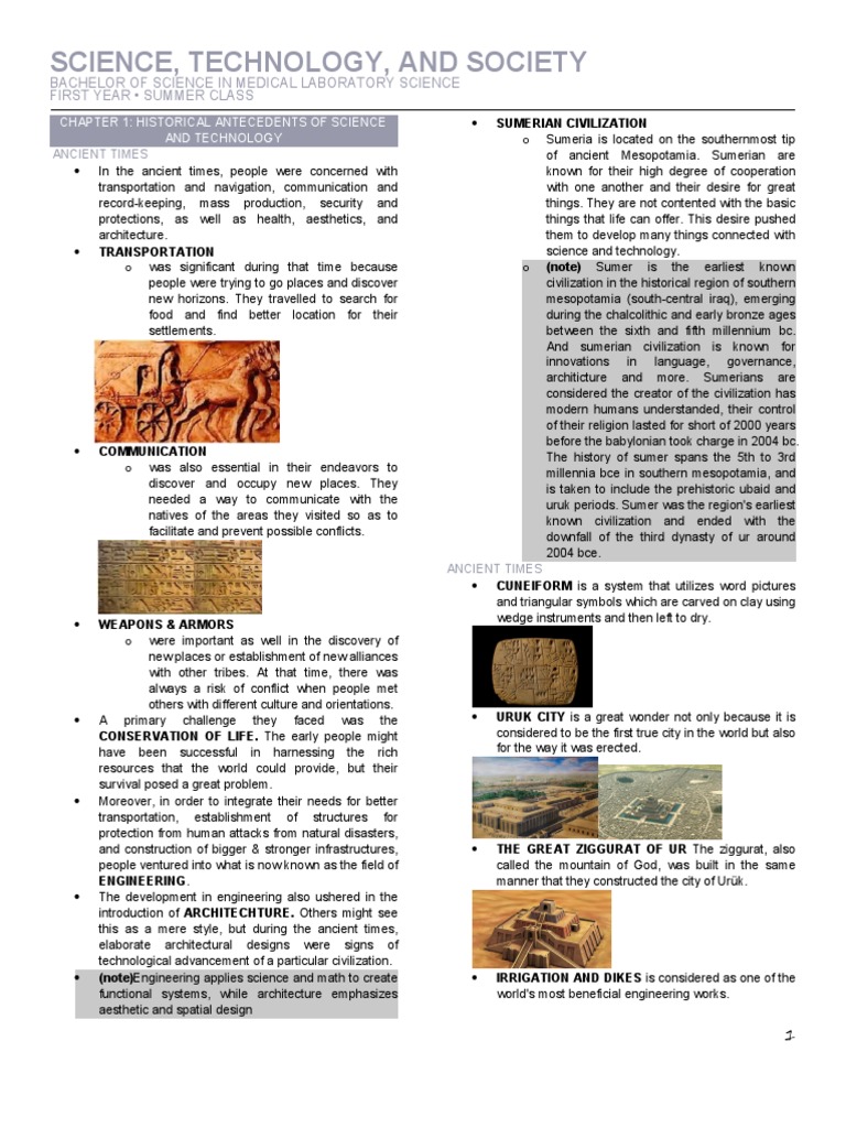 STS Chapter 1 | PDF | Sumer | Mesopotamia