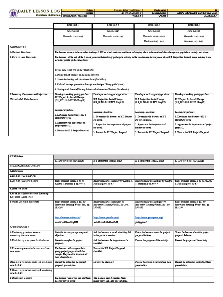 6 TH Weekq 4 | PDF | Educational Technology | Learning