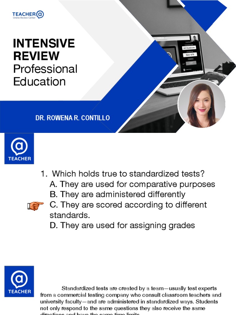 Intensive Review Professional Education 043022 | PDF | Validity ...