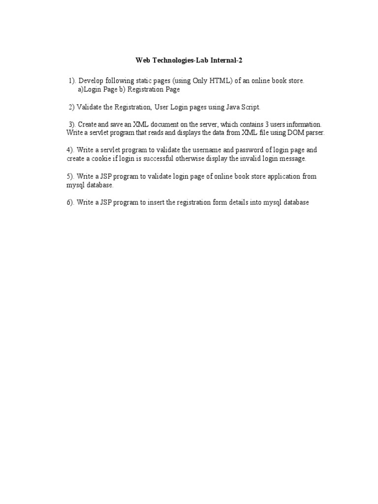 WT Lab Internal-2 Stds | PDF