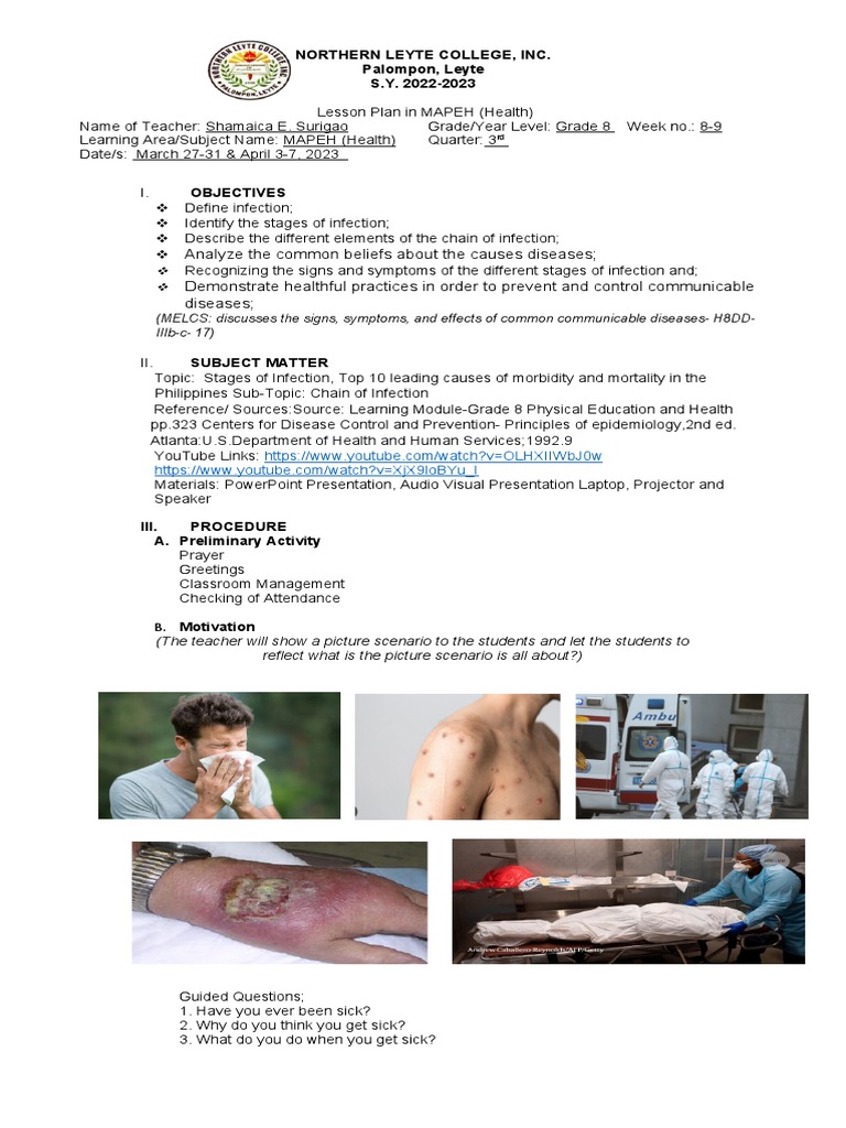Grade 8 LP (3RD Quarter-4health) | PDF | Infection | Pathogen