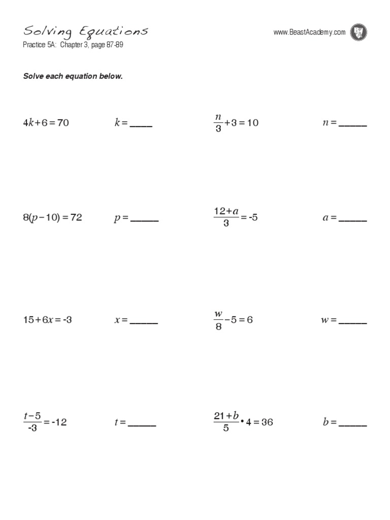 Solving Equations | PDF