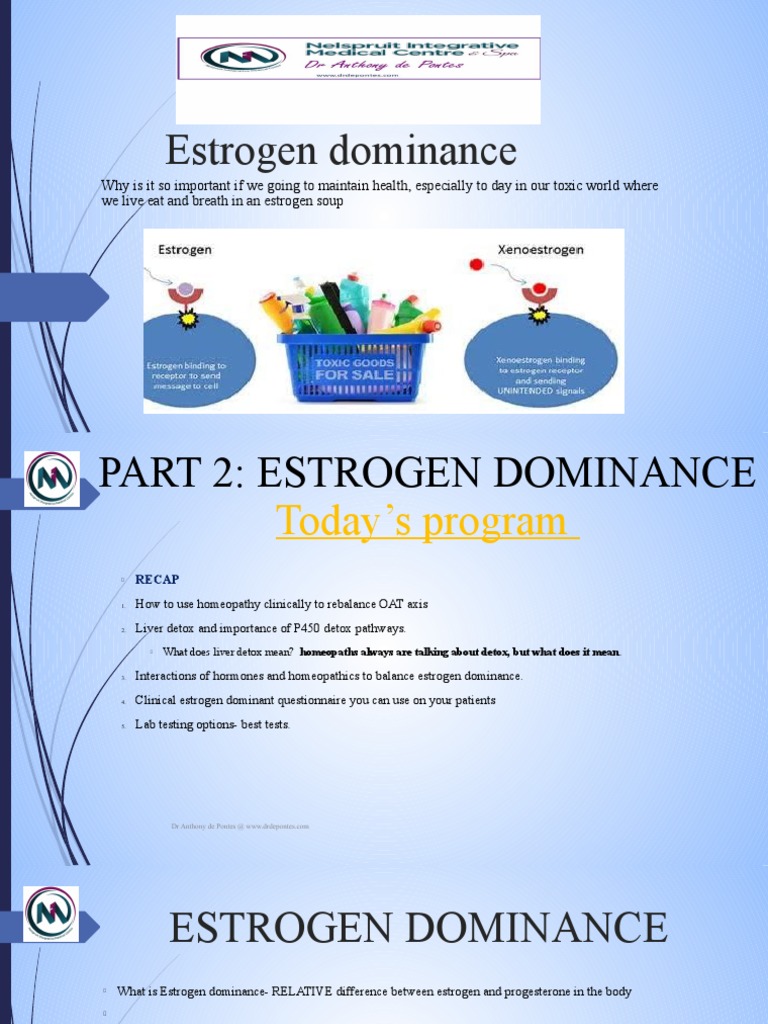 Estrogen Dominance Part 2 Therapeutics | PDF | Luteinizing Hormone | Estrogen