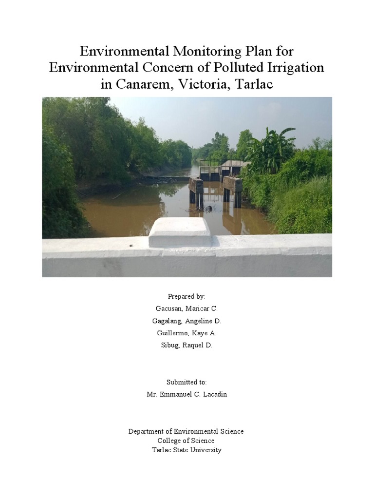 Canarem-Lake-Lab-Monitoring-Plan (1) | PDF | Water Pollution | Water ...
