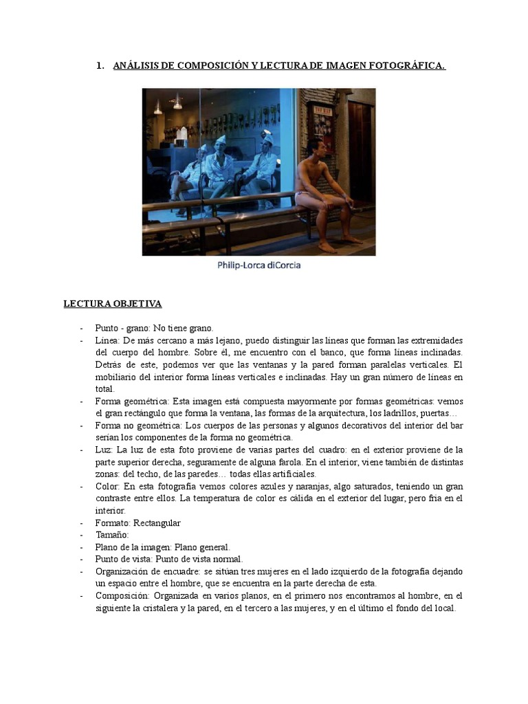 Análisis de Composición Fotográfica | PDF | Perspectiva (Gráfica)