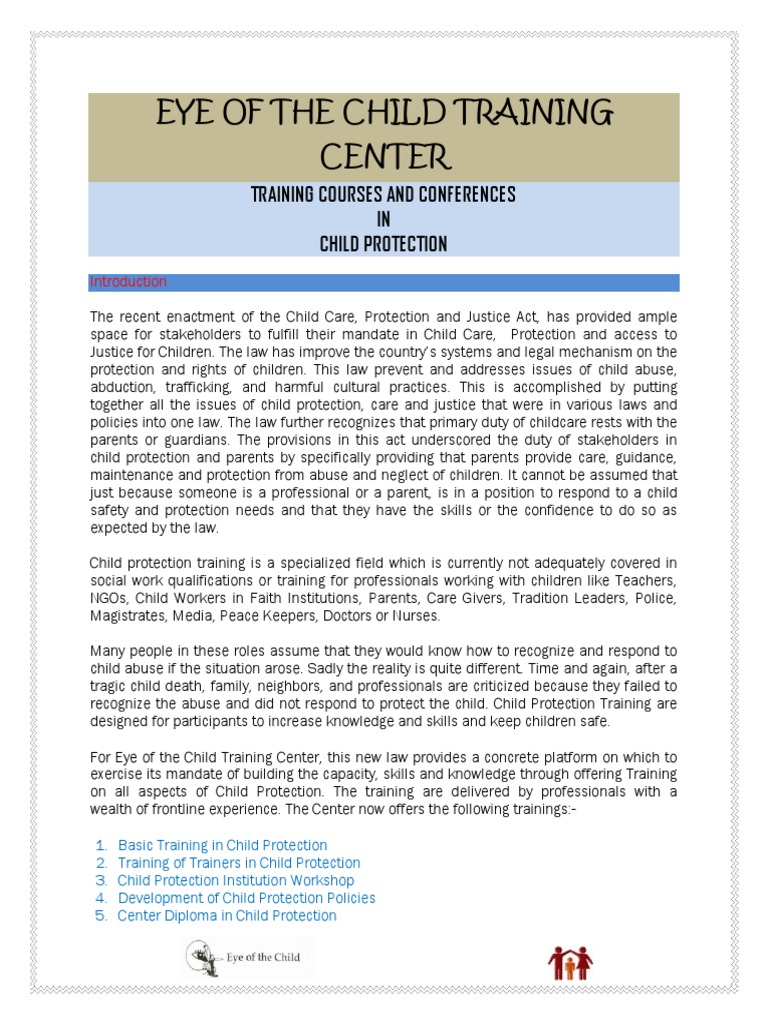 Child Protection Training With Eye of The Child1 | PDF | Child ...