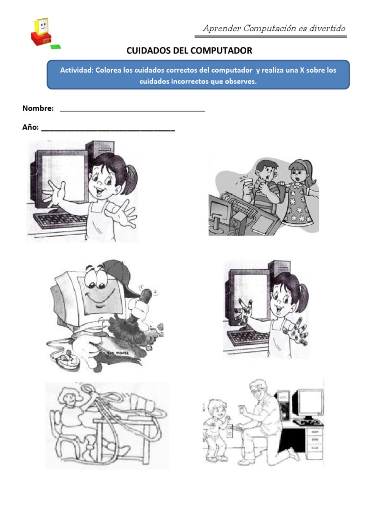 Actividad de Clase Cuidados - Computador | PDF