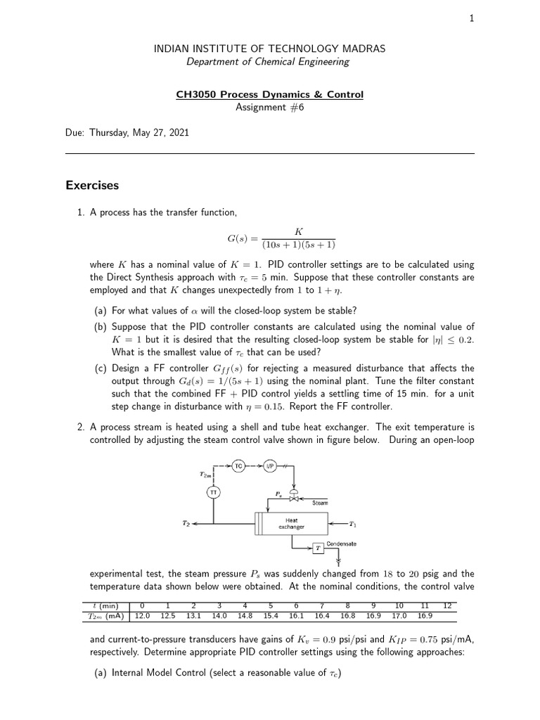 Ceic3006 Pid Controller Design Practice Pdf Control Theory