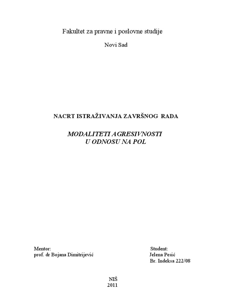 Nacrt Završnog Rada | PDF
