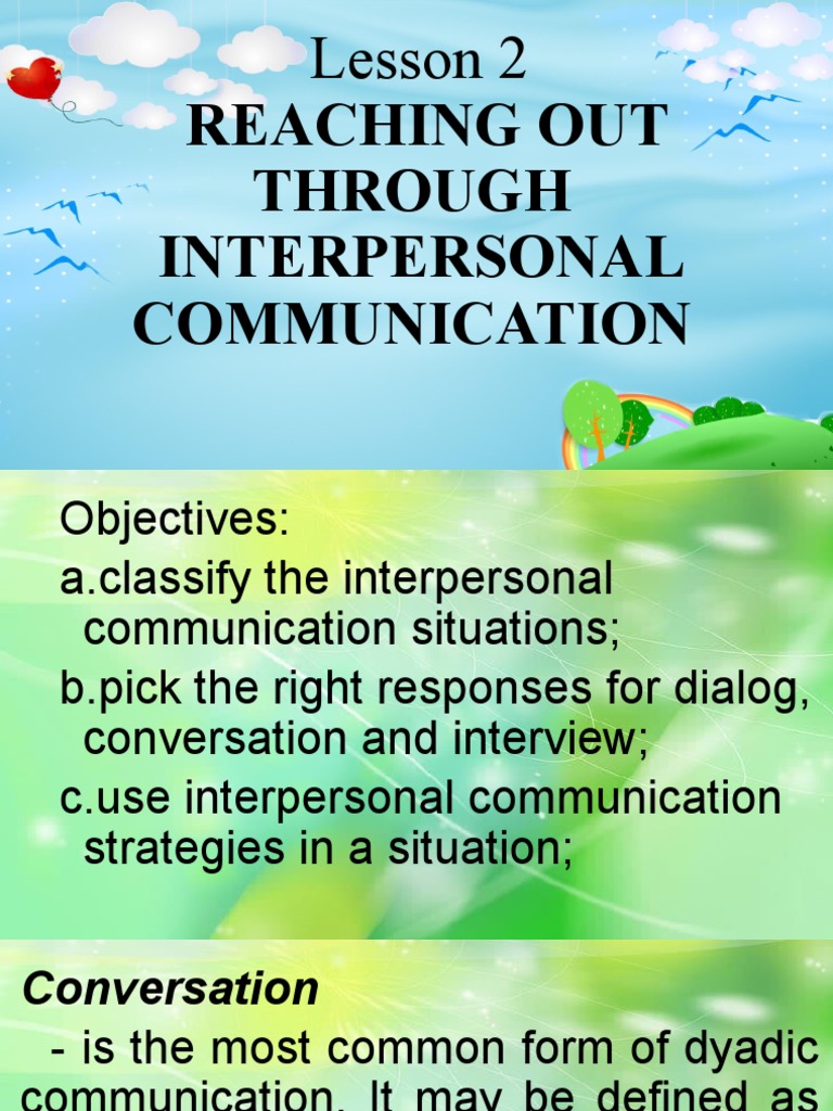 Interpersonal | PDF | Communication | Interpersonal Communication