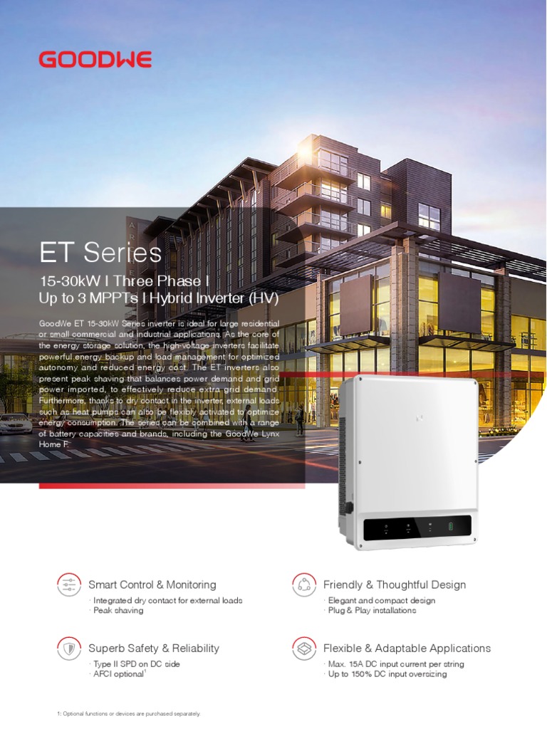 GoodWe ET 15-30kW Inverter Series | PDF | Alternating Current | Electrical Grid
