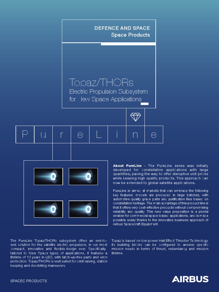 Datasheet PureLine Topaz V3 2022 | PDF | Spacecraft Propulsion | Satellite