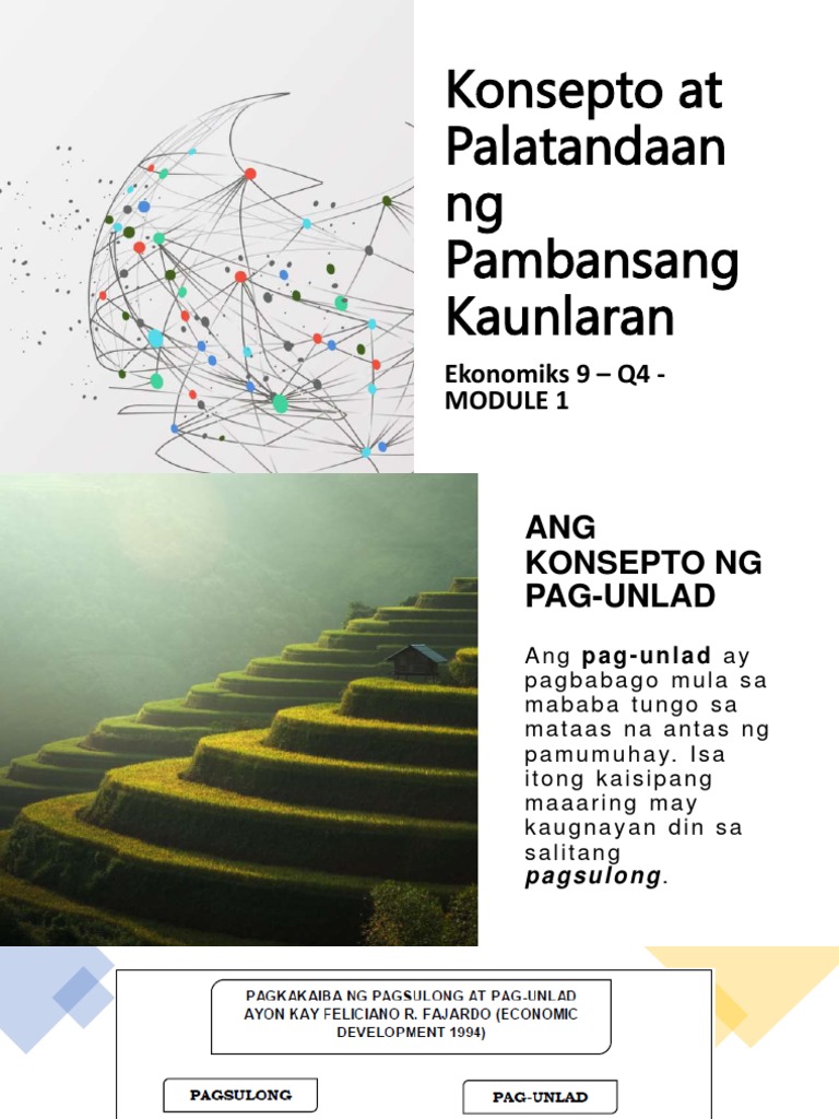 Module 1 - Konsepto at Palatandaan NG Pambansang Kaunlaran | PDF