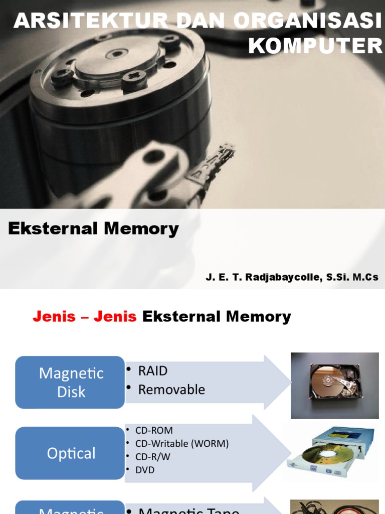 5. Arsitektur & Organisasi Komputer Eksternal Memory | PDF