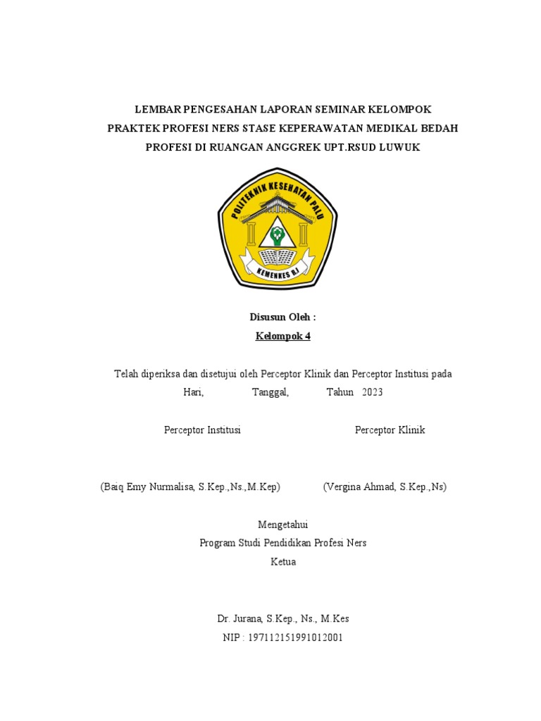 Laporan Seminar Ruang Anggrek Kel.4 RSUD Luwuk | PDF
