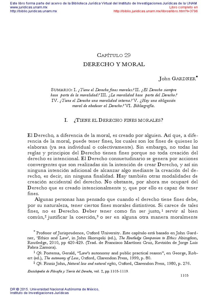 Derecho y Moral John Gardner | PDF | Moralidad | Juez