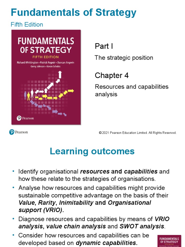 Chap 4 - Resources and Capabilities Analysis | PDF | Swot Analysis ...