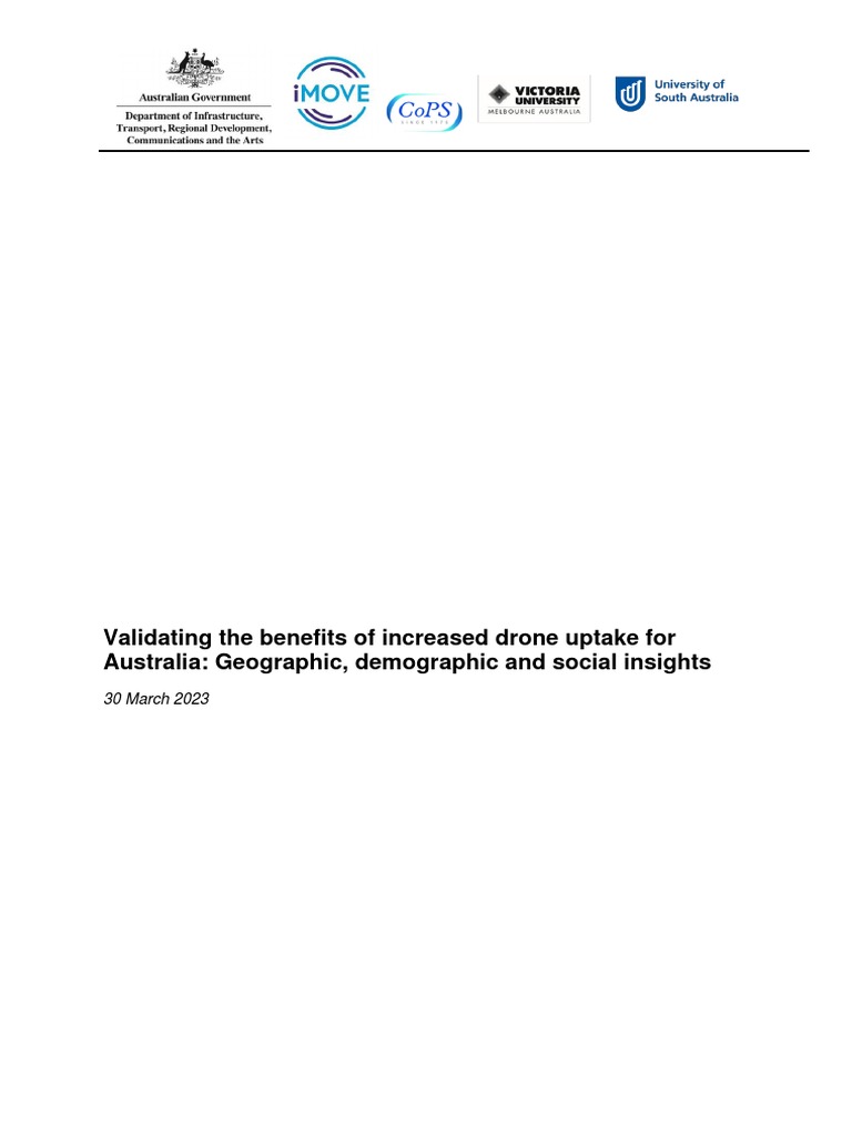 Validating The Benefits of Increased Drone Uptake For Australia Final ... Validating The Benefits of Increased Drone Uptake For Australia Final ...
