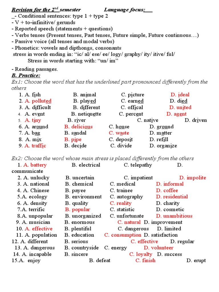 English Revision for Grade 8 Semester 2 | PDF | Earthquakes | Stress ...