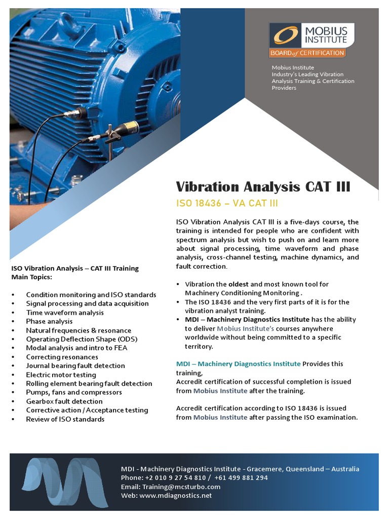 Mdi Vibration Analysis Cat III | PDF | Electrical Engineering | Computer Engineering