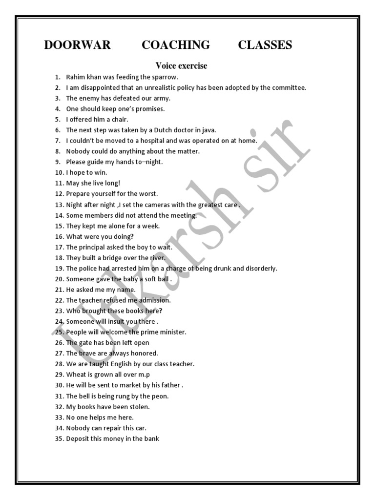 Passive Exercise | PDF