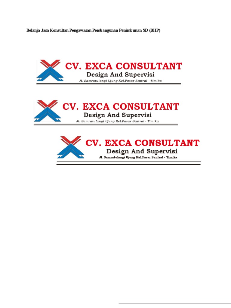 Logo dan Gambar CV. Exca Consultant | PDF | Bisnis
