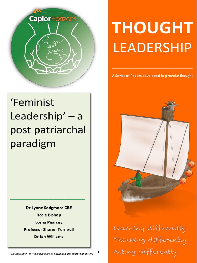 Feminist Leadership' - A Post Patriarchal Paradigm | PDF | Ecofeminism ...