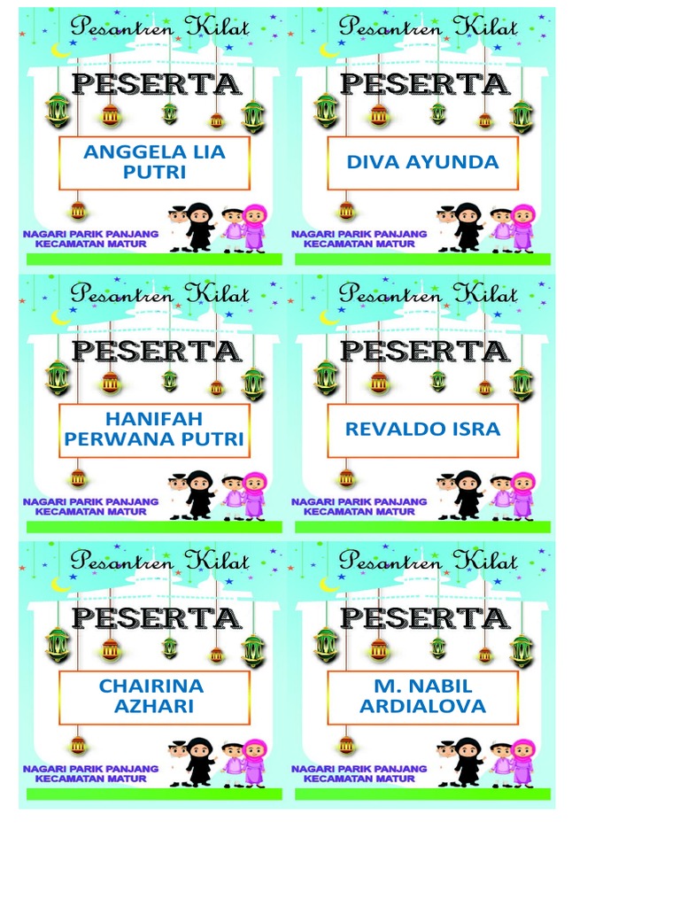 Kokarde Peserta Print | PDF