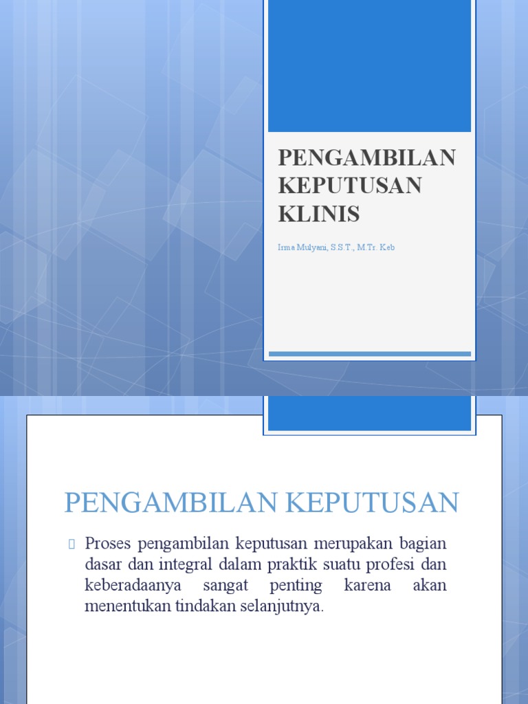 Keputusan Klinis | PDF