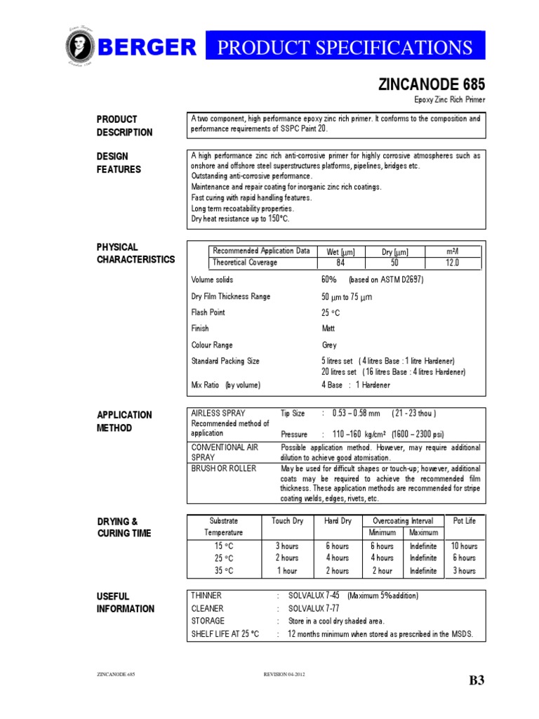 b3) Zincanode685 4586 | PDF | Paint | Epoxy
